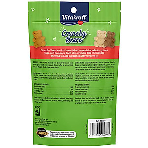Vitakraft Crunchy Bears Small Animal Treat - Made with Real Vegetables - for Rabbits, Guinea Pigs, and Hamsters