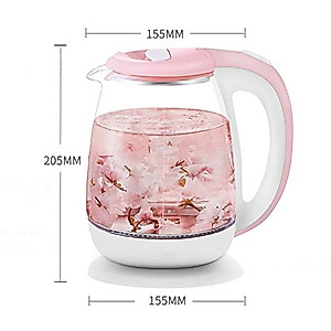 Electric Kettle, Multi-Function Teapot,Kettle, Temperature Control Kettle, Health Kettle, Automatic Thickened Glass Teapot Stainless Steel Heating Base Kettle (Color : B, Size : A)