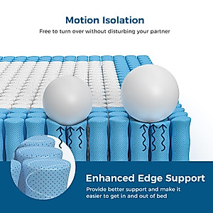 Eseren Queen Mattress, 12 inch Gel Memory Foam Hybrid Mattress, Individual Pocket Spring Queen Bed Mattress, Breathable - Medium Firm - Motion Isolation Queen Mattress, 80 x 60 x 12 Inch