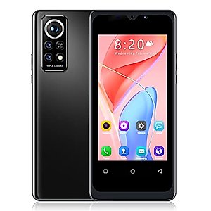 Dual Card Smartphone, MTK6572 Multi Language Support 2200mAh Removable Battery High Cost Performance 512MB RAM 4GB ROM Smartphone Black for Home (US Plug)