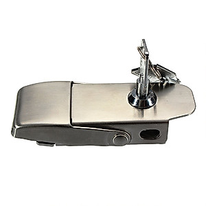 304 Stainless Steel Concealed Toggle Latch Safety Catch Key Locking Spring Loaded Zevenmart