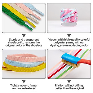 ZHENTOR 3 Pair Flat Shoe Laces for Sneakers, Shoelaces for Sneakers Athletic Running Shoes Boot Strings (D-white(3 pairs), 47 inches)