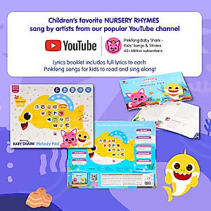 Baby Shark Melody Pad Sound Pad | Baby Shark Toys, Baby Shark Books | Learning & Education Toys | Interactive Baby Toys for Toddlers 1-3 | Gifts for Boys & Girls