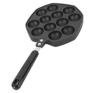 Takoyaki Pan, 12 Molds Takoyaki Maker Skillet Aluminum Alloy Nonstick Grill Pan Cooking Plate Nonstick Baking Tray for Octopus Balls Pancake