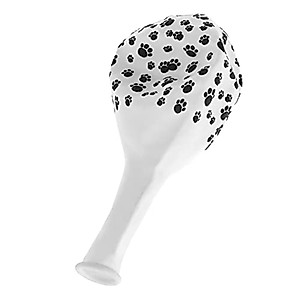 Abaodam 24 pcs black trim black balloons happy birthday ballons ballon animals ballon party cat paw printed balloons Paw Balloon Garland balloon party decoration printed latex balloons pet