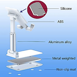 BICEUKI Cell Phone Stand for Desk,Phone Holder with Stable Anti-Slip,190g Increase Weight be Stable,Compatible with iPhone 13 12 Mini 11 Pro Xs Max XR X 6 7 8 Plus (Black)