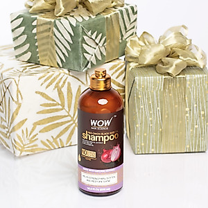 WOW Skin Science Red Onion Black Seed Oil Shampoo Increase Gloss, Hydration, Shine - Reduce Itchy Scalp, Dandruff & Frizz - No Parabens or Sulfates - All Hair Types (16.9 Fl Oz (Pack of 1))