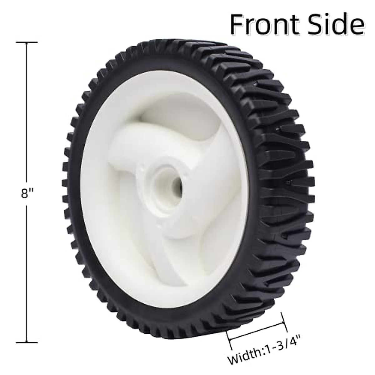 2 Pack Front Drive Wheels Replaces Craftsman Husqvarna 194231X427 532403111 Wheels 8"X1-3/4"