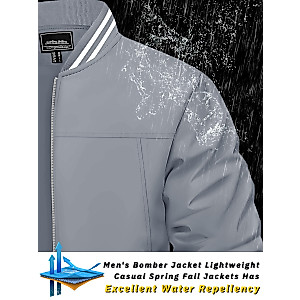 TACVASEN Men's Spring Jackets Lightweight Men Jackets Casual Light Windbreaker Jackets For Men Casual Summer Casual Jackets Track Jacket