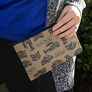Ford Trucks Pattern Pencil Pen Organizer Zipper Pouch Case
