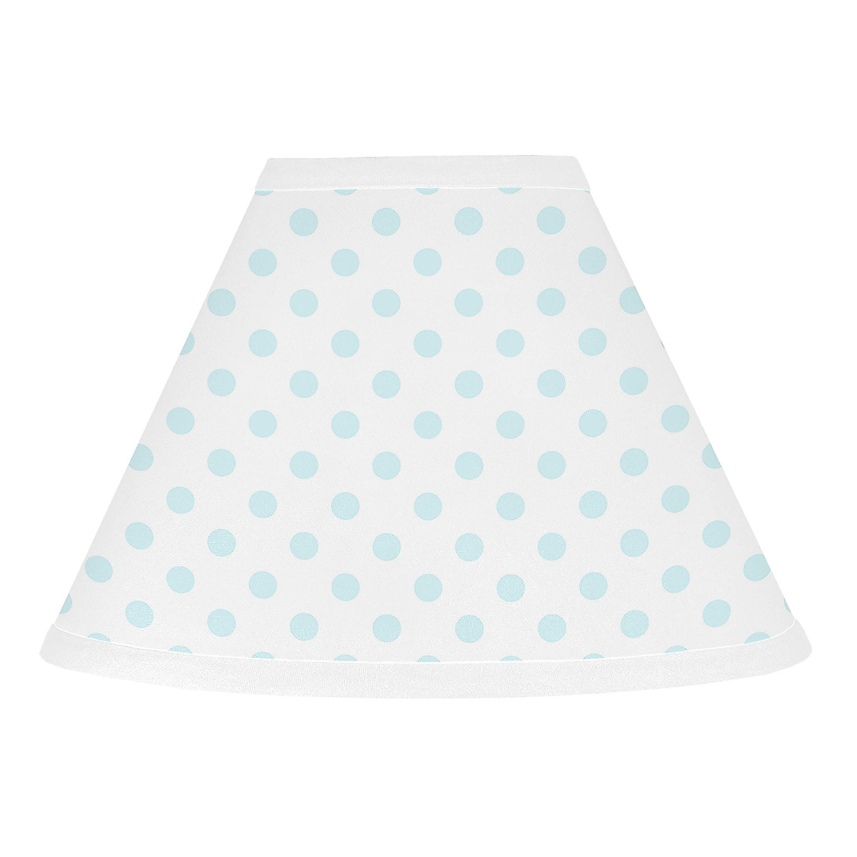 Sweet Jojo Designs Blue and White Polka Dot Lamp Shade - Watercolor Floral Shabby Chic Collection