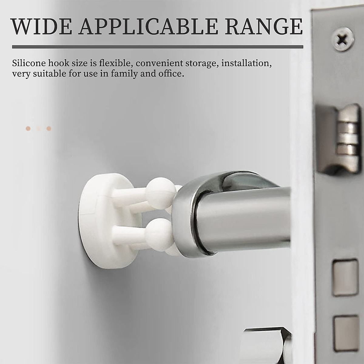 4 Pack Self Adhesive Hooks Holders,Silicone Decoration Hooks Stick to Wall Door,for Hanging Towel Key Clothes Plug Cable,Functional Utility Holders Wide Use for Hanging Bathroom (Blue)