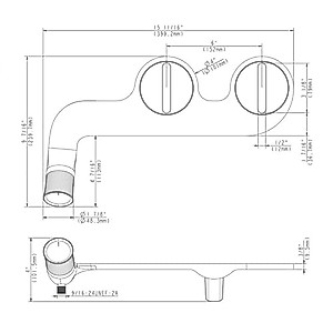 EOLTMESS Bidet Toilet Seat Attachment with Non-Electric Dual Nozzle, Self Cleaning Dual Nozzle Hygienic Toilet Bidet, Pressure Adjustable Water Pressure(15/16)