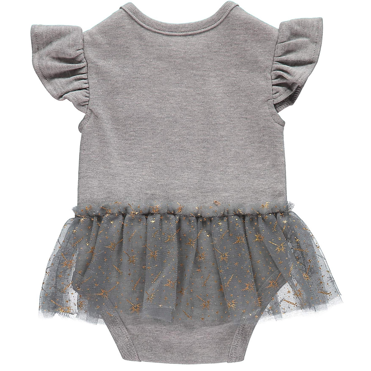 Harry Potter Baby Girl's Creeper Tutu Short Sleeve Bodysuits (Grey/Red/Orange, 3-6 Months)