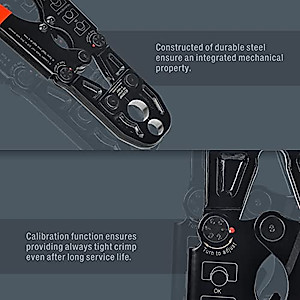 iCrimp 1/2 and 3/4-inch Combo Pex Pipe Crimping Tool for Copper Ring with Gauge meets ASTM 1807 Standard-manufactured by IWISS