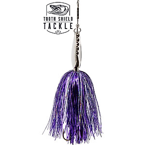 Tooth Shield Tackle [Get Bent Series] Musky Bucktail (Purple Cisco) Muskie Pike Double 9 Inline Spinner Musky Lures Baits Tackle