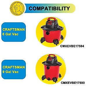 SpaceTent 4 Pack CMXZVBE39970 Shop Vac bags for CRAFTSMAN 6 and 9 Gallon Wet/Dry Vacs, Part# 39970 CMXZVBE39970, Fine Dust Bag