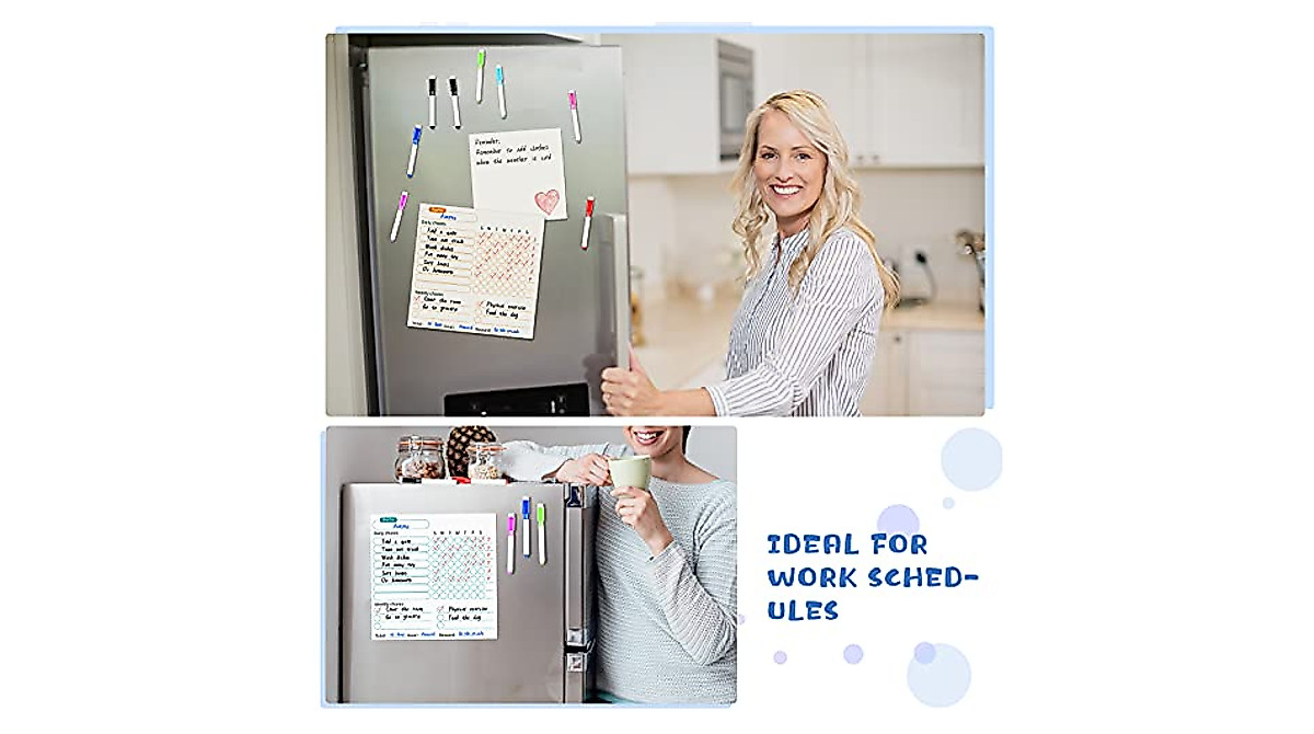 Magnetic Chore Chart Set for Kids & Family - Dry Erase Refrigerator Boards