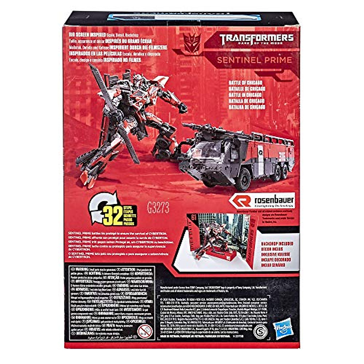 Transformers Toys Studio Series 61 Voyager Class Dark of The Moon Sentinel Prime Action Figure – Adults and Kids Ages 8 and Up, 6.5-inch