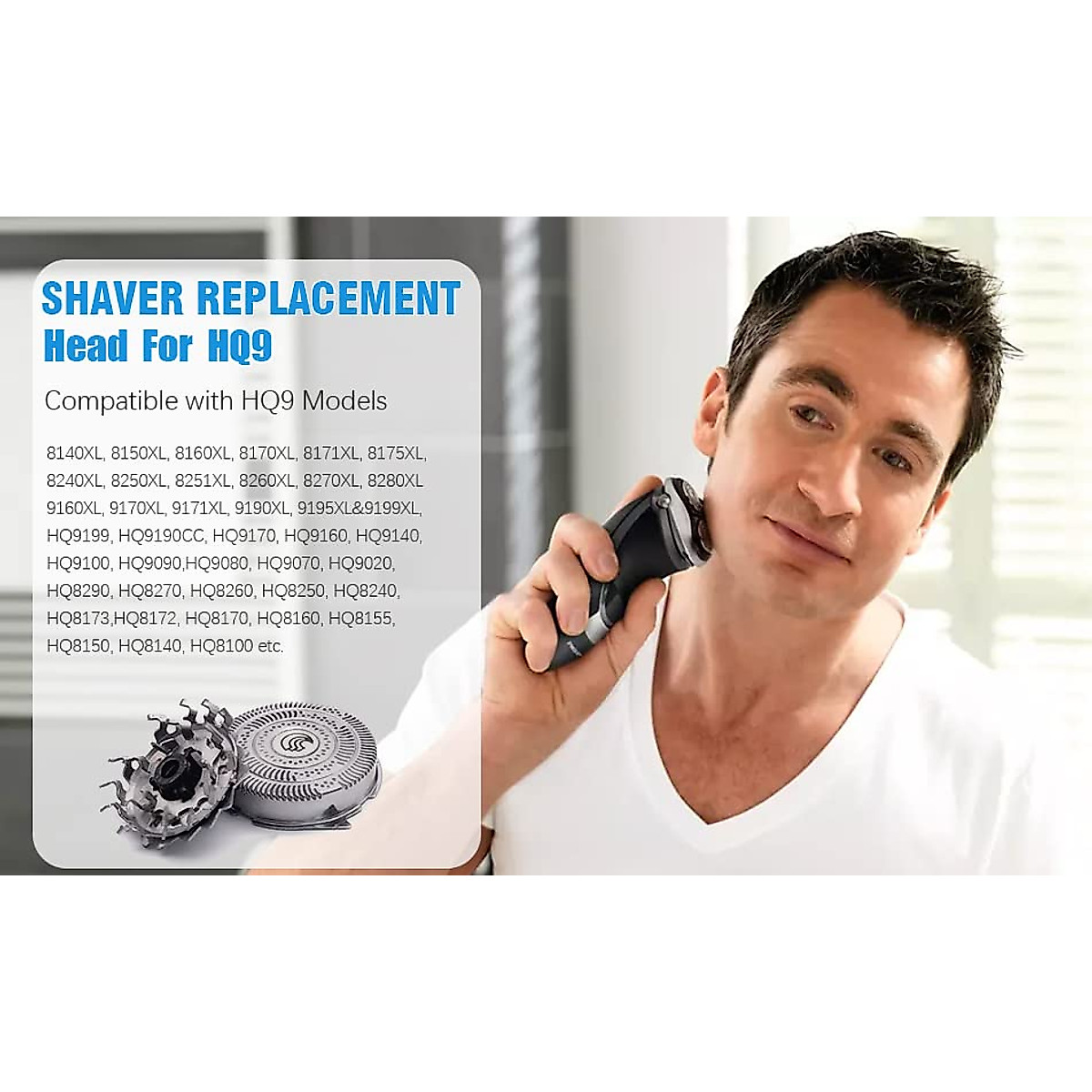 3 PCS HQ9 Replacement Shaver Head Blades for Philips Norelco 8175XL 8240XL 8250XL 8251XL 8260XL