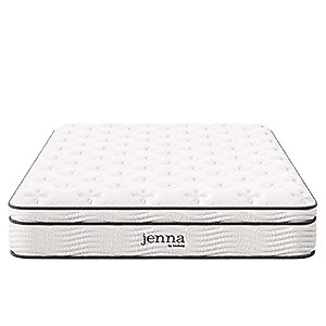 Modway Jenna 10” Innerspring and Memory Foam Full Mattress With Individually Encased Coils