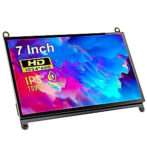 Raspberry Pi Touchscreen Raspberry Pi Display 1024x600 7 Inch Monitor Portable HDMI Monitor Fit for Raspberry Pi 4/3/2/Zero/B/B+ Win11/10/8/7, Free-Driver