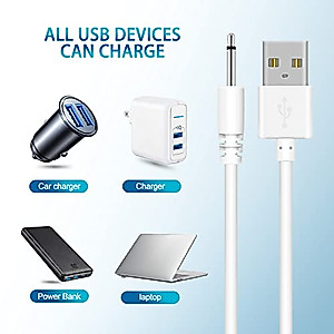 Bicmice 2.7Ft USB DC Charging Cable 2.5mm DC Charger Cord Fast Charging Replacement Cable - 2 Pack