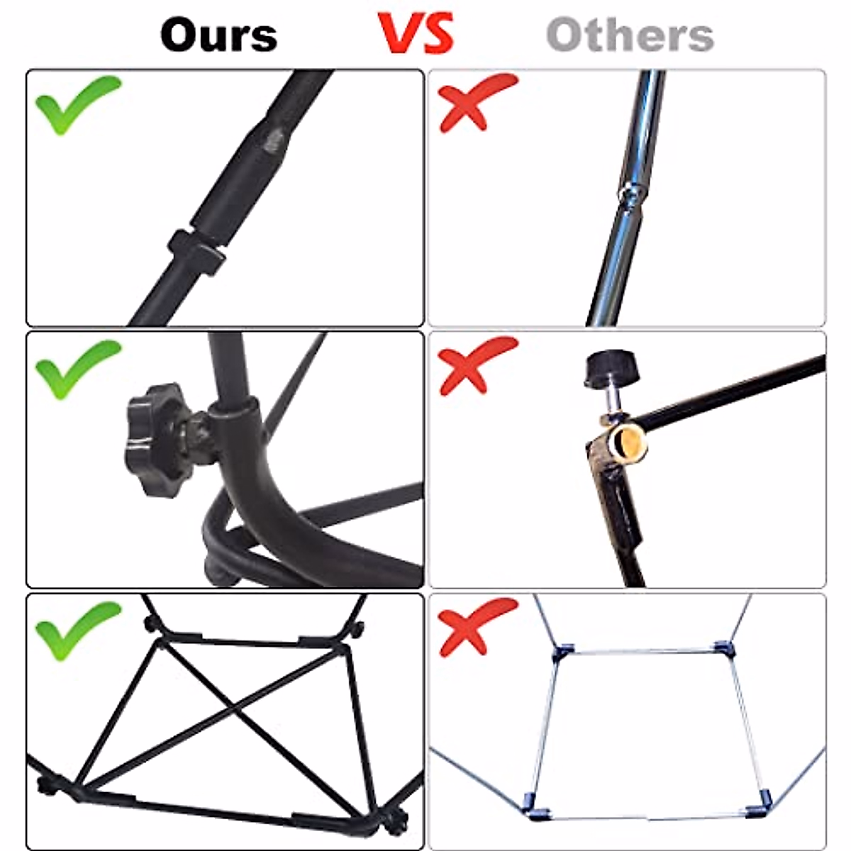 Artigarden Garden Trash Bag Holder - Outdoor Leaf Bag Support Stand Multi-Use Metal Garbage Bag Holder Frame Holds 30-45 Gallons Bag for Camping Leaves Gardening Parties Yard Weeding (Black)