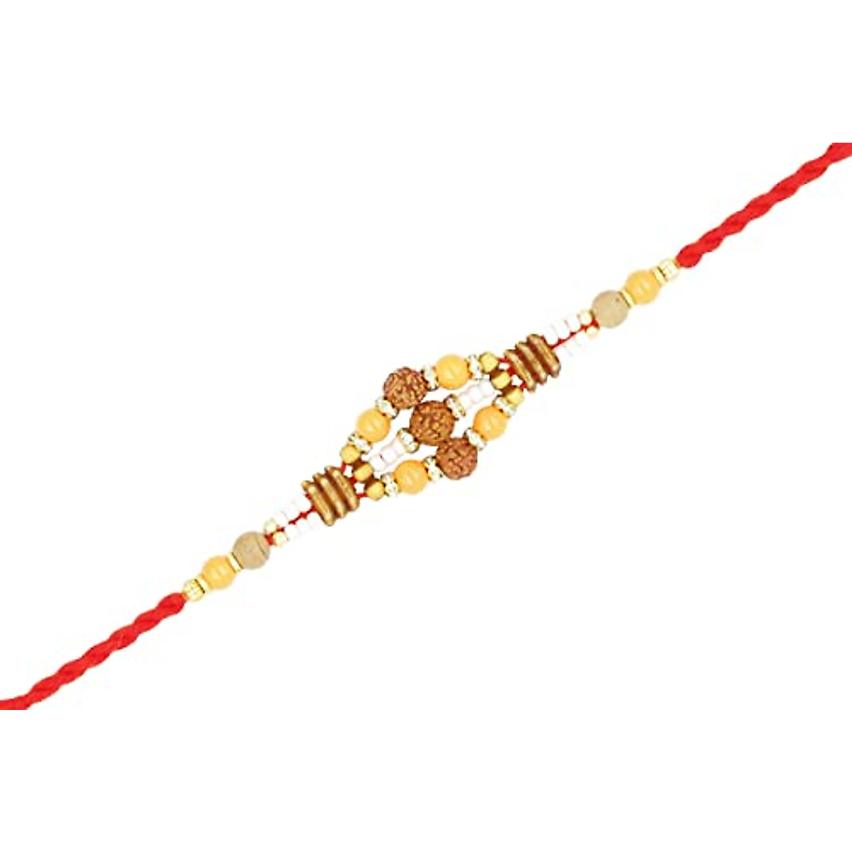 Handmade Raksha Bandhan Rakhi for Brother | Designer Rakhi Bracelet Handmade Rakhi | Rakhi for Brother made Kundan Multicolor Beads for Indian Festival Raksha Bandhan (Design5)