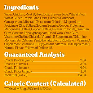 Pedigree Chopped Ground Dinner Weight Management Wet Dog Food Chicken & Rice Dinner in Meaty Juices, 13.2 oz. Cans 12 Count