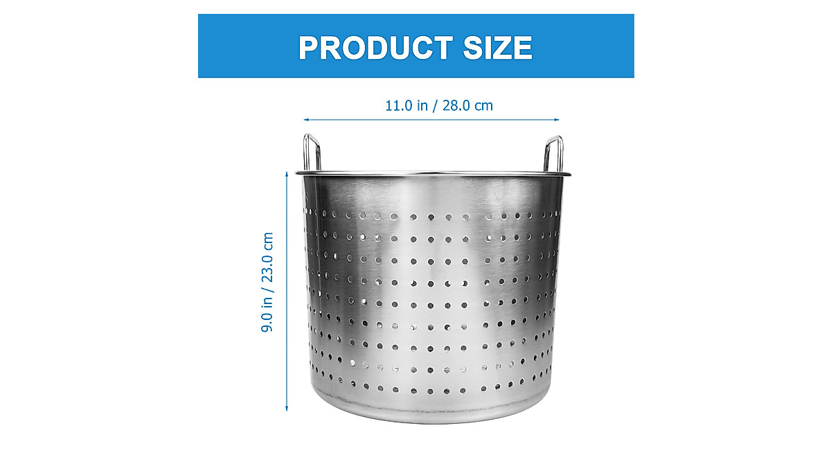 Hemoton Stainless Steel Stock Pot Strainer Insert