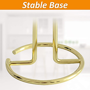 Supkiir Gold Paper Towel Holder, Standing Paper Towel Rack for Kitchen Counter, Bathroom Sink