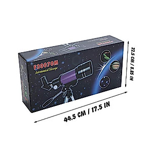 Durable Telescope 70mm Aperture 400mm AZ Mount,Astronomical Refractor Telescope Aperture for Kids Adults & Beginners,Fully Multi-Coated Optics,Portable Refractor with Tripod (White B)