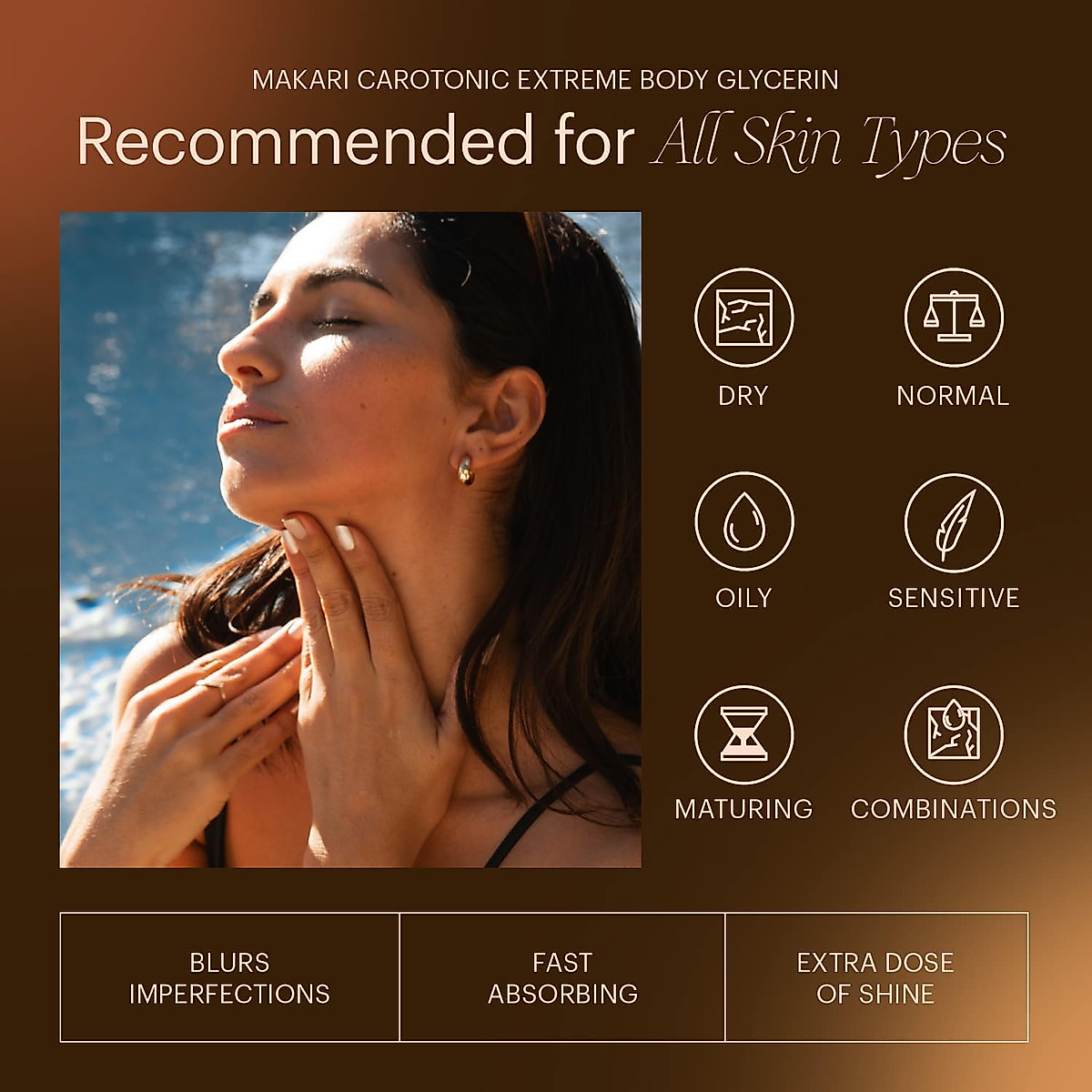 MAKARI Naturalle Carotonic Extreme Body Glycerin (16.6 oz) | Helps Brighten Skin and Fade Body Scars and Marks | Glycerin Oil for All Skin Types | Safe for Sensitive Skin and Kids Ages 12 and Up