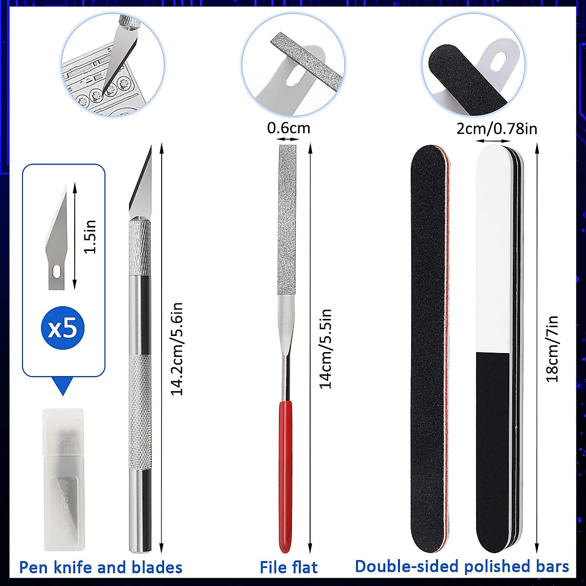 Catcan 17 Pieces Metal Puzzle Tool Set, DIY Metal Model Kit Including Clippers Edge Bending Tools Tab Twisting Tool Cylinder Cone Shape Bend Assist Tool 4 Metal Tweezers (17) (17)