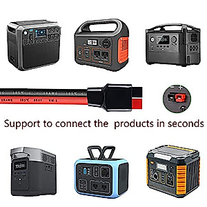 ZHOFONET Anderson Connector,10AWG 2ft Anderson Adapter Power Pole Port,Male and Female Solar Extension Cable Connector Kits for Portable Solar Generator Power Station