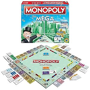 Monopoly The Mega Edition by Winning Moves Games USA, a Bigger and Faster Version of Monopoly with the Speed Die for 2 to 8 Players, Ages 8 and up (1104)