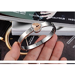 Starryinter His and Hers Korean Style Stainless Steel Hold the Key to My Heart Forever Bangle Bracelet and Pendant Necklace-BR398