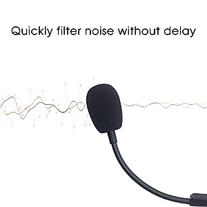 Mic Replacement Fits for Razer BlackShark V2,V2 Pro,V2 Special Edition Wireless Gaming Headsets, Noise Cancelling 3.5mm Jack BOOM BlackShark PC Game sound Microphone Set with 2 Pcs Foam Covers