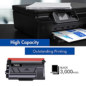 TN820 TN850 Toner Cartridge Black: Compatible Toner Cartridge Replacement for Brother TN-850 TN-820 TN 820 for MFC-L5900DW HL-L6200DW MFC-L5700DW MFC L5900DW HL-L5100DN MFC-L5850DW Printer (2-Pack)