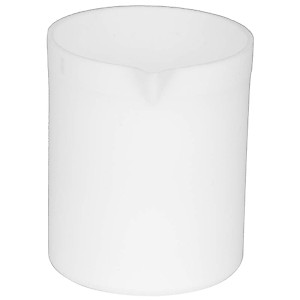 Beaker, White PTFE Teflon Beaker, Acid and Base Resistant Beaker, High Lubrication Measuring Cup for Lab(100ML)