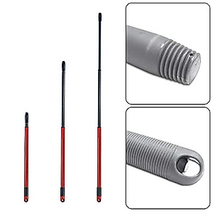 3 Section Telescopic Handle for O-Cedar EasyWring Microfiber Spin Mop Bucket Floor Cleaning System, 22 Inch to 48 Inch Stainless Steel Mop Head Handle