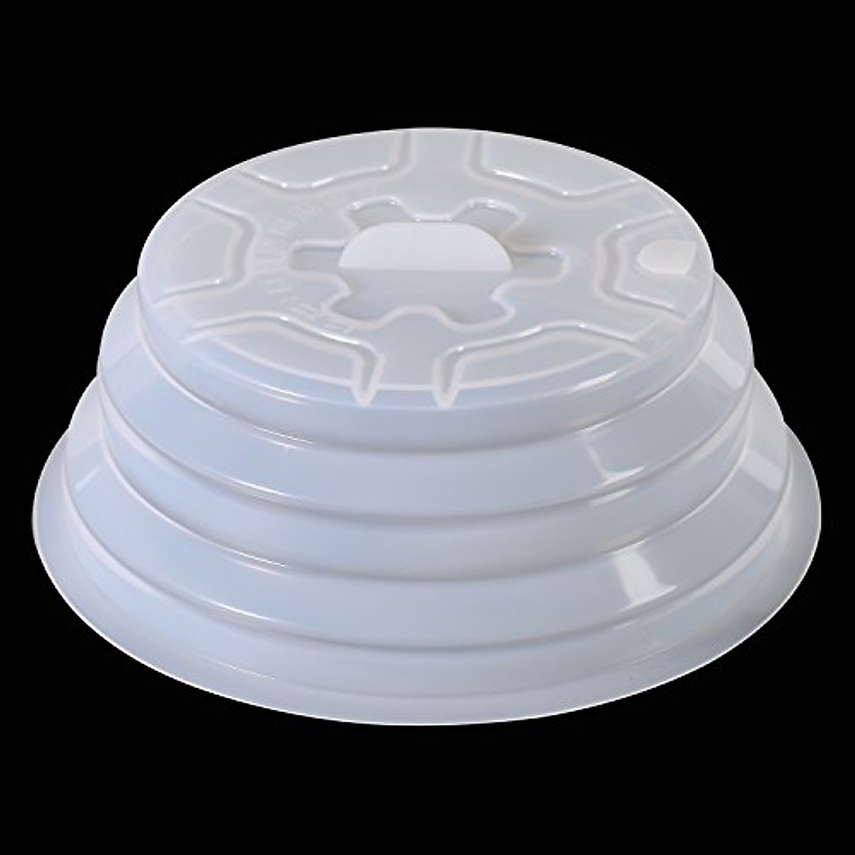 Kichwit Silicone Microwave Plate Cover Collapsible, Dishwasher Safe and BPA Free, 11" (Light White)