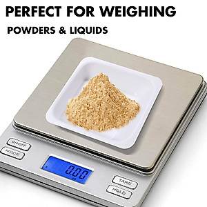 Young4us 7ml 100ml Weigh Boat Set, 100 Pack Small & Large Lab Weighing Dishes for Measuring, Storing, Mixing Powders & Liquids with Easy Pour Design Disposable Mini Plastic Square Dish Scale Tray