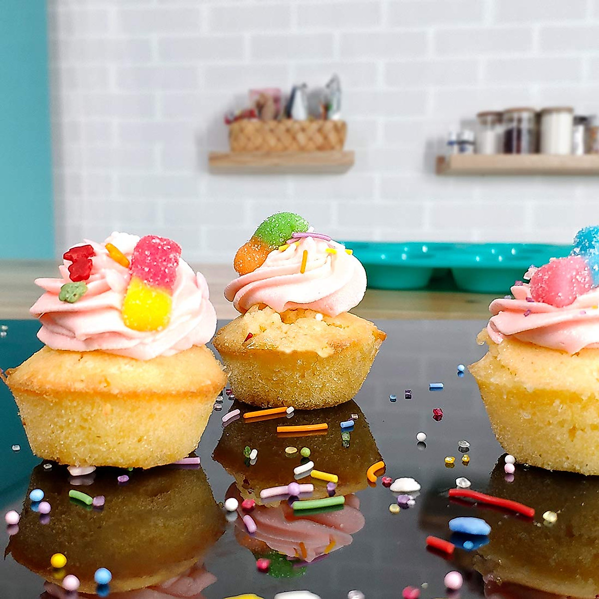 CAKETIME Silicone Muffin Pan - 24 Mini Cupcake Pan Silicone Molds BPA Free 100% Food Grade Mini Muffin Pan, Pinch Test Approved, Pack of 2