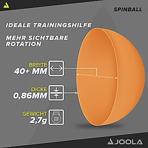 JOOLA Spinball Table Tennis Balls 12 Pack - 40mm Regulation Bulk Ping Pong Balls for Training and Recreational Play - Fun as a Cat Toy - Indoor and Outdoor Compatible- Dual Color Orange and White