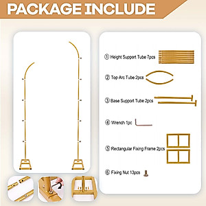 Balloon Arch Stand, Metal Balloon Arch Backdrop Stand Set of 2 Wedding Arch Stand Flower Arch Floral Arch Wedding Arches for Ceremony Wedding Birthday Anniversary Bridal Baby Shower Floral Stand