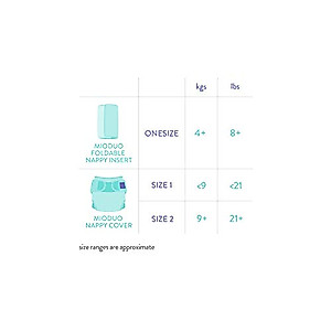 Bambino Mio, mioduo Two-Piece Cloth Diaper, Cloud Nine, Size 2 (21lbs+)