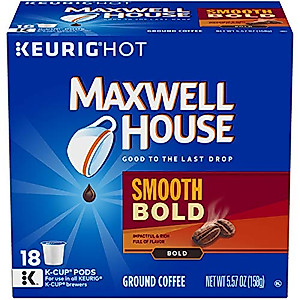 MAXWELL HOUSE Smooth Bold, K-CUP Pods Coffee, 18 Count