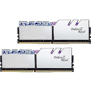 G.SKILL Trident Z Royal Series (Intel XMP) DDR4 RAM 32GB (2x16GB) 4000MT/s CL18-22-22-42 1.40V Desktop Computer Memory UDIMM - Silver (F4-4000C18D-32GTRS)